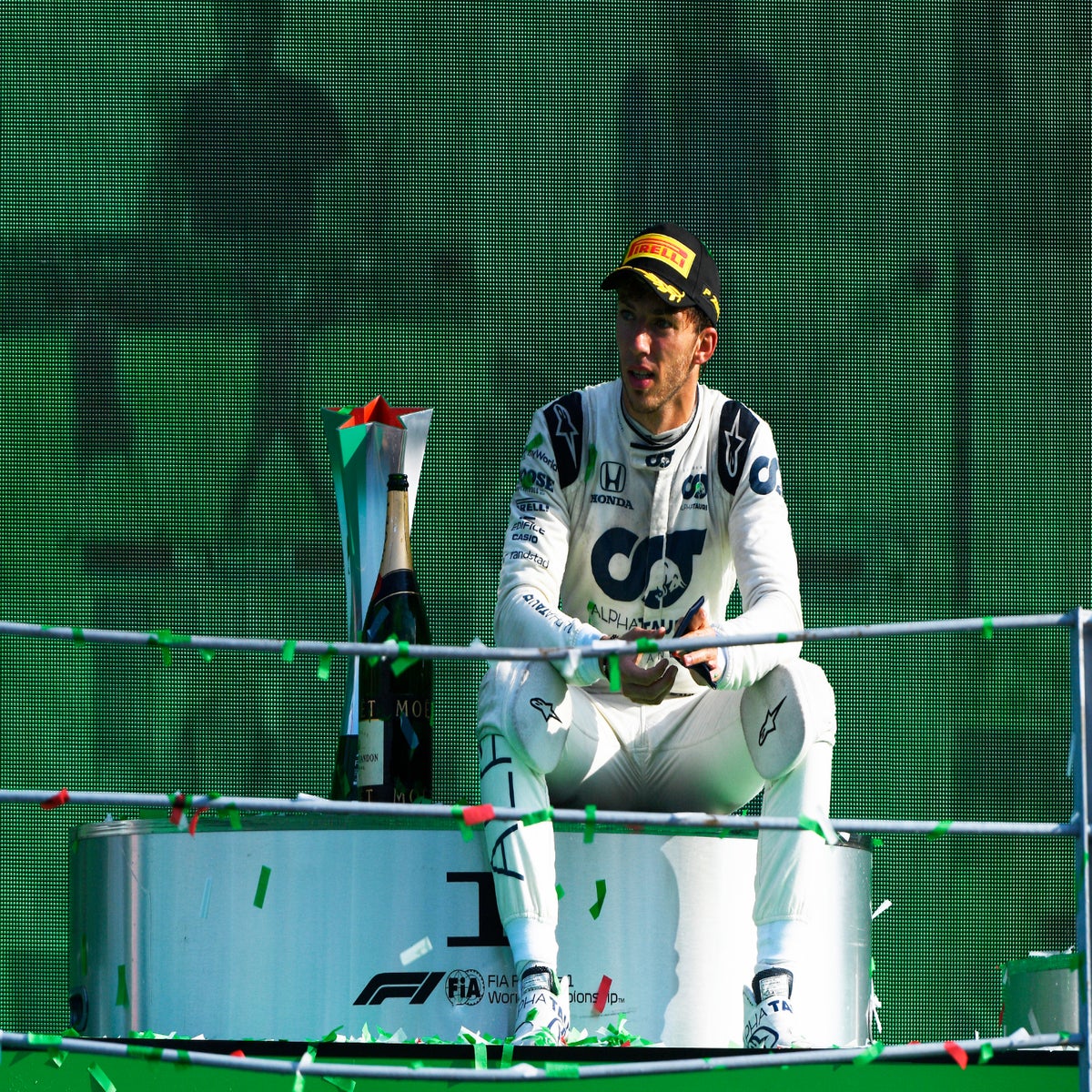 Pierre Gasly Sitting On Podium 2020 Italian Grand Prix Race Report