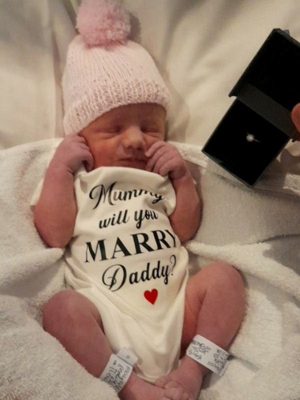 Couple of 18 years get engaged as IVF daughter is born | The Independent