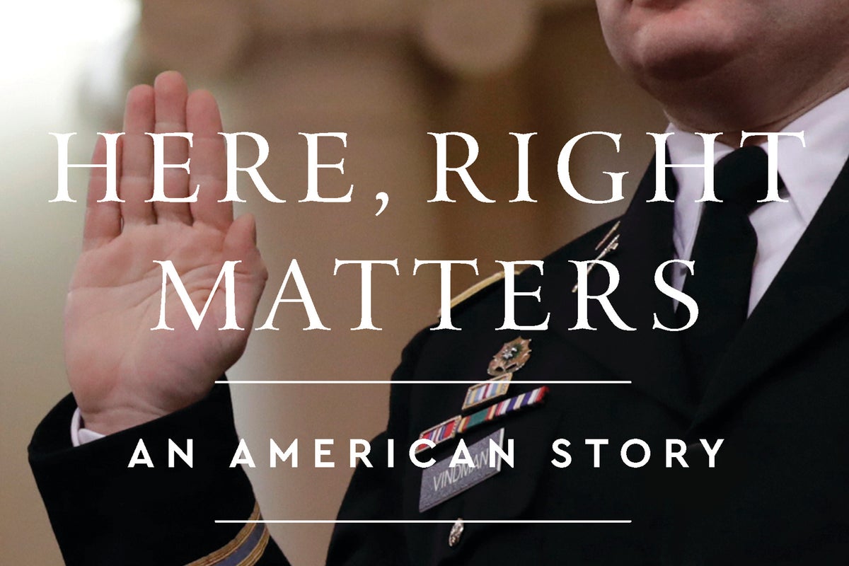 Lt. Col. Vindman writing memoir, 'Here, Right Matters' Donald Trump ...