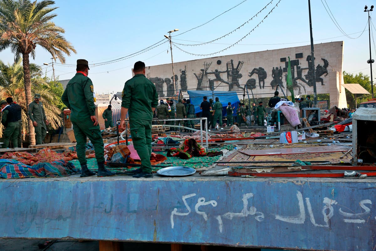 Iraq clears sit-in square, a year after mass protests began Square ...