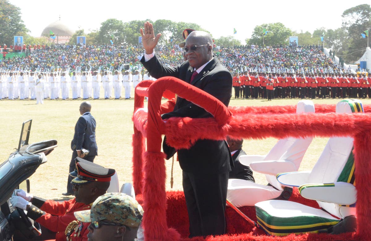 Tanzania's leader sworn in for 2nd term after troubled vote Tanzania leader AP John Magufuli ...