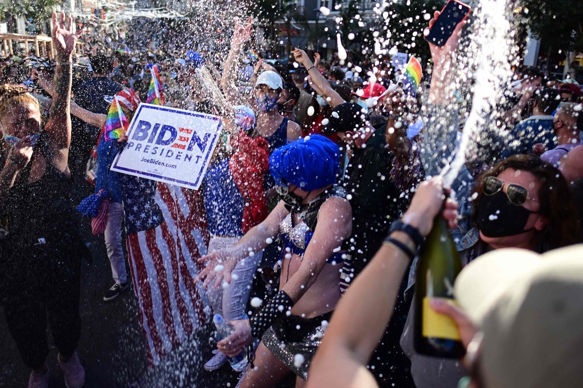 US election: Celebrations in cities across America after Joe Biden ...