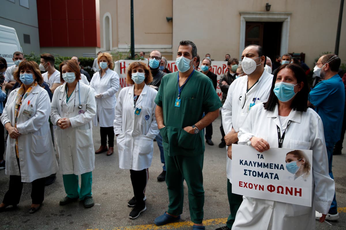 Greek hospital workers demand more hirings in pandemic Coronavirus ...