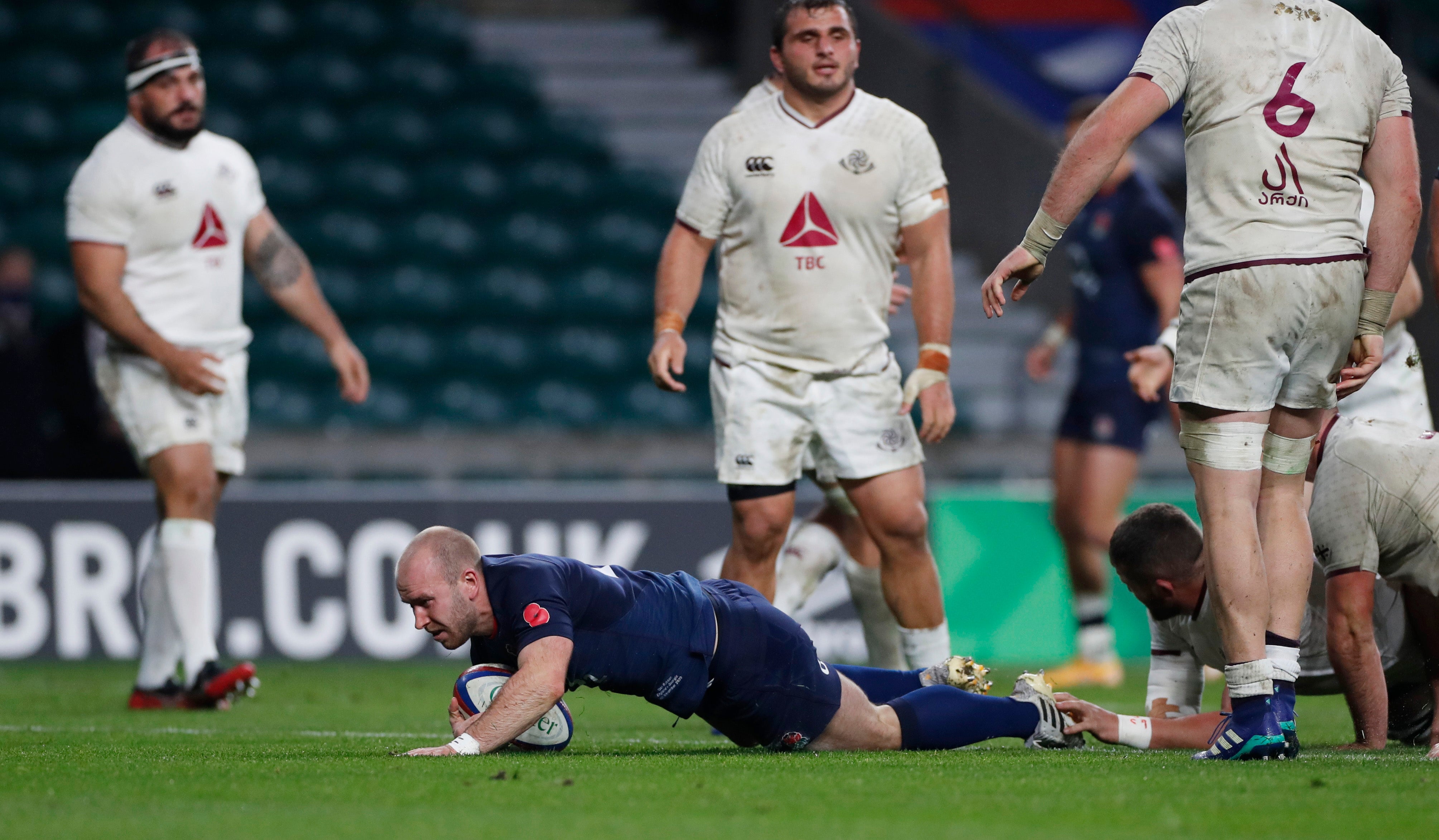 England vs Georgia result: Jamie George hat-tricks seals dominant win ...