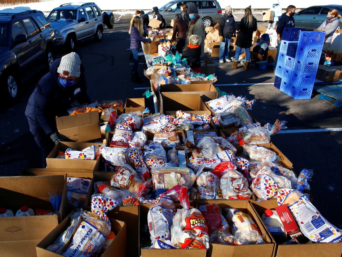 Feeding America at Thanksgiving: Miles-long lines at food banks and ...