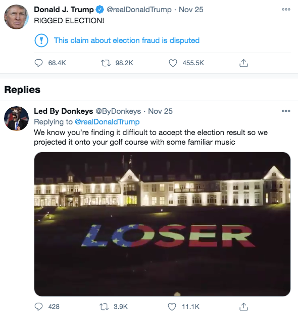 Trump brutally trolled with giant ‘LOSER’ sign at Scottish golf course ...