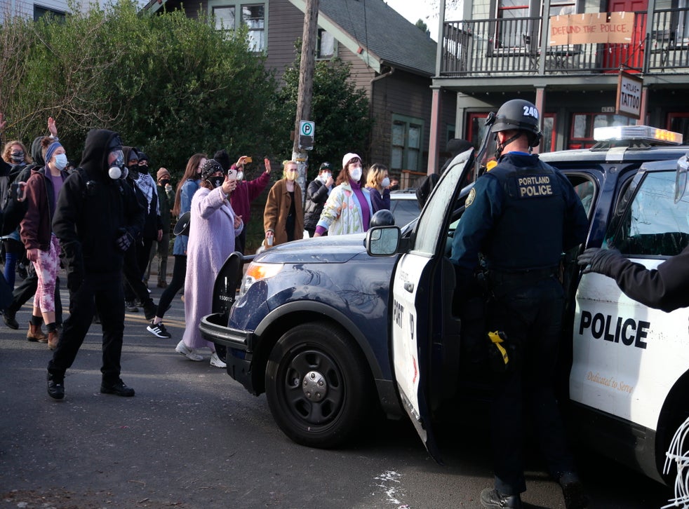 Portland barricades still up in anti-gentrification protest Protesters ...