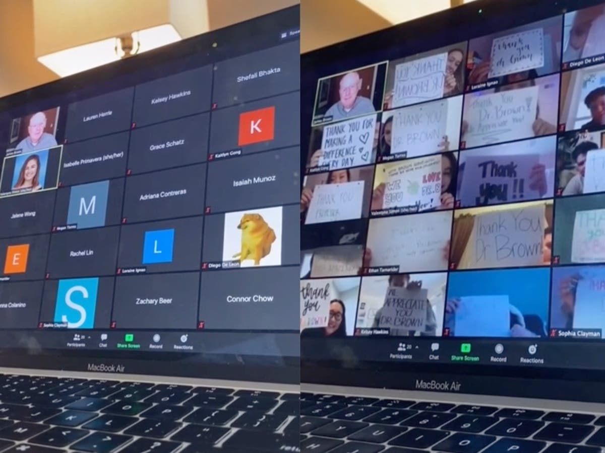 Students leave professor crying with surprise gesture of gratitude on ...