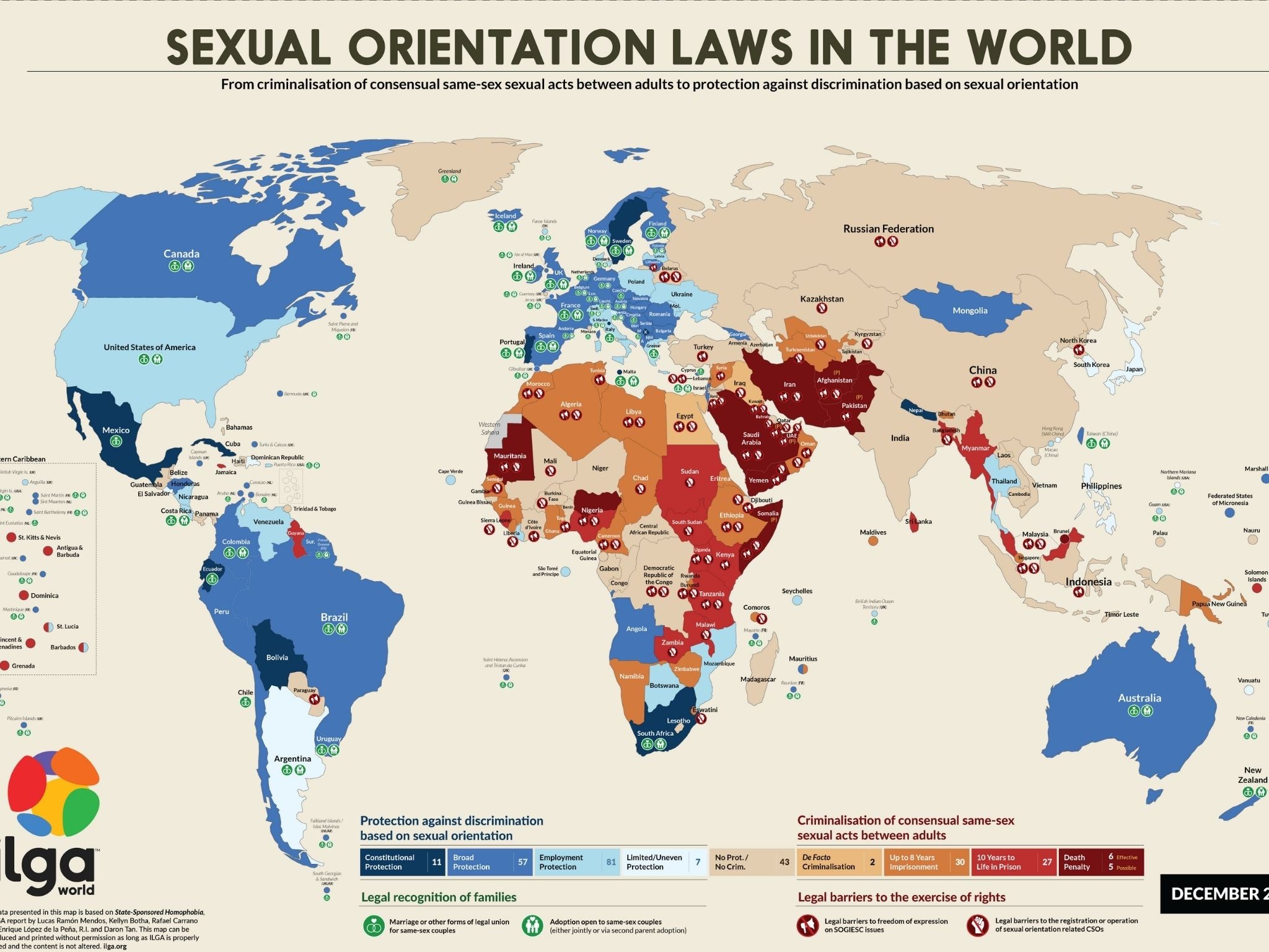 Where same-sex sexual relationships are still illegal in 2020, mapped ...