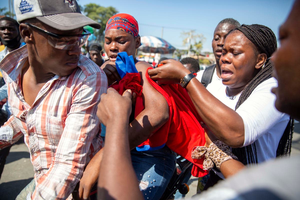 Hundreds in Haiti protest to demand leader's resignation Port-au-Prince ...