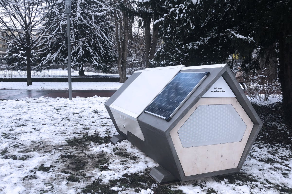 Futuristic sleeping pods for homeless people installed in German city ...