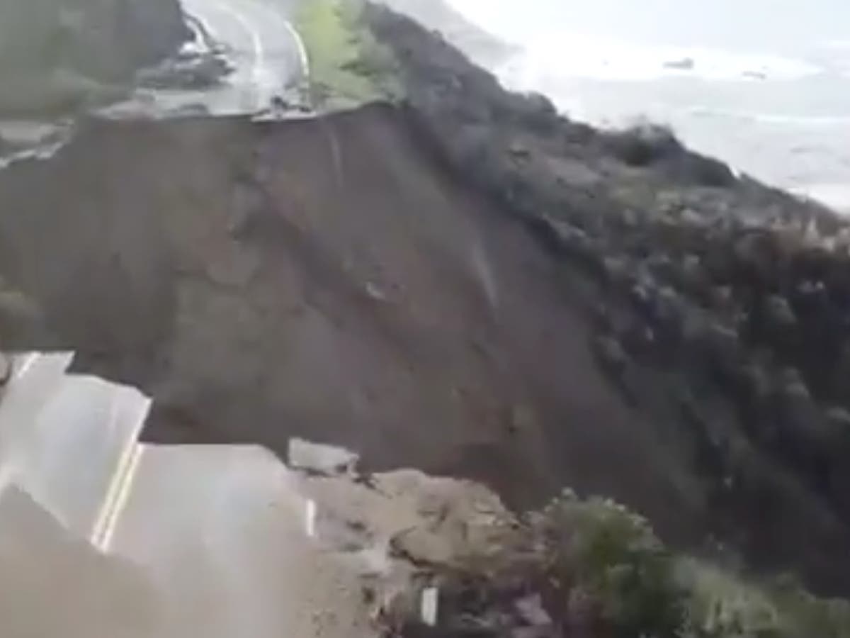California highway crumbles into the ocean after state drenched by ...
