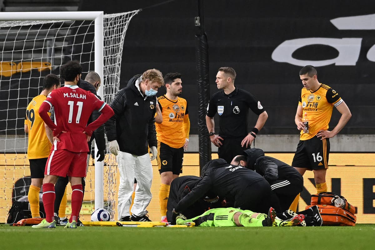 Rui Patricio stretchered off but ‘conscious’ after head injury in ...