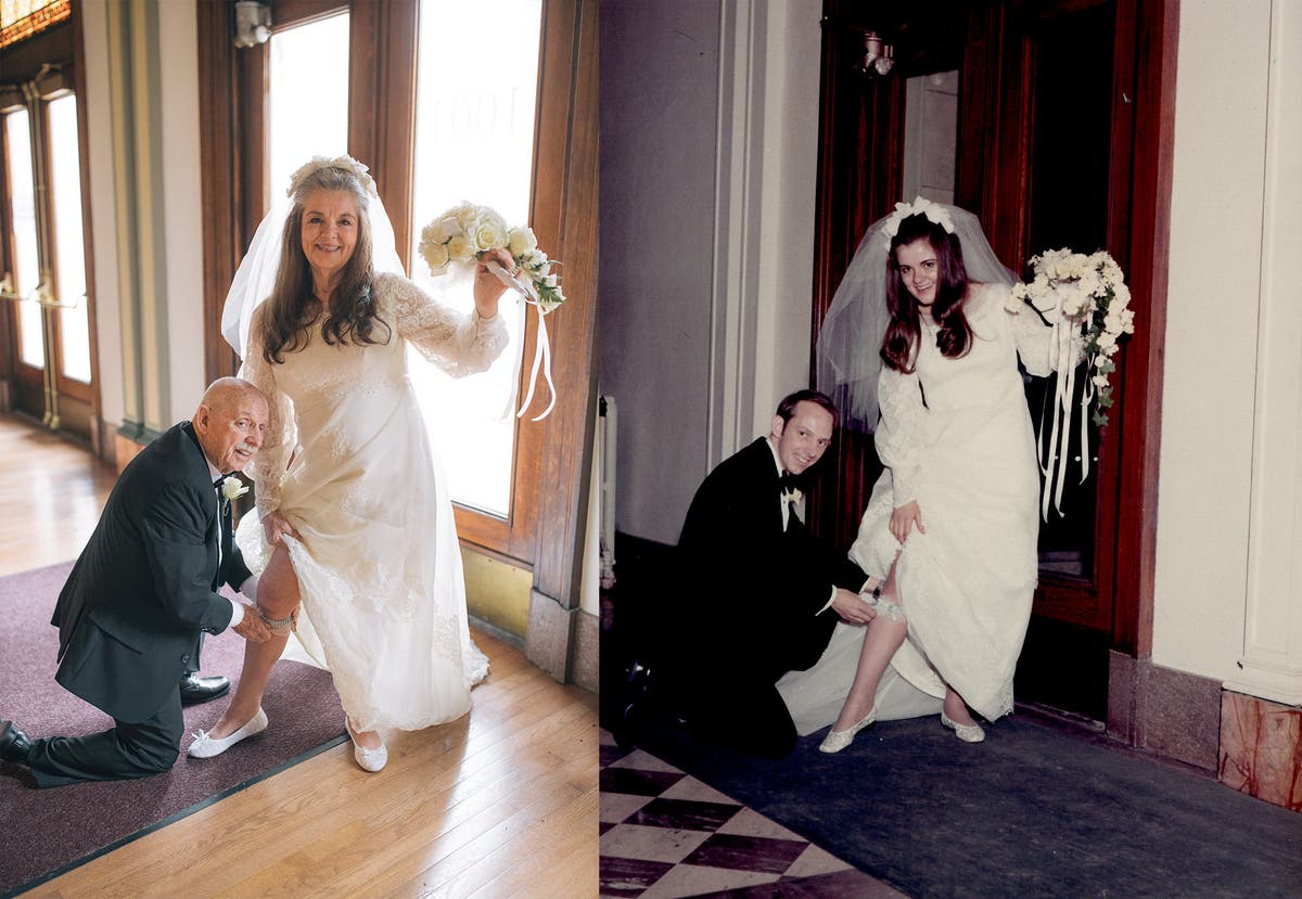 This couple recreated their wedding photos 50 years after they got ...