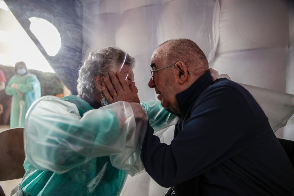 Hands touch: Italy's nursing homes emerge from COVID tunnel Italy Covid ...