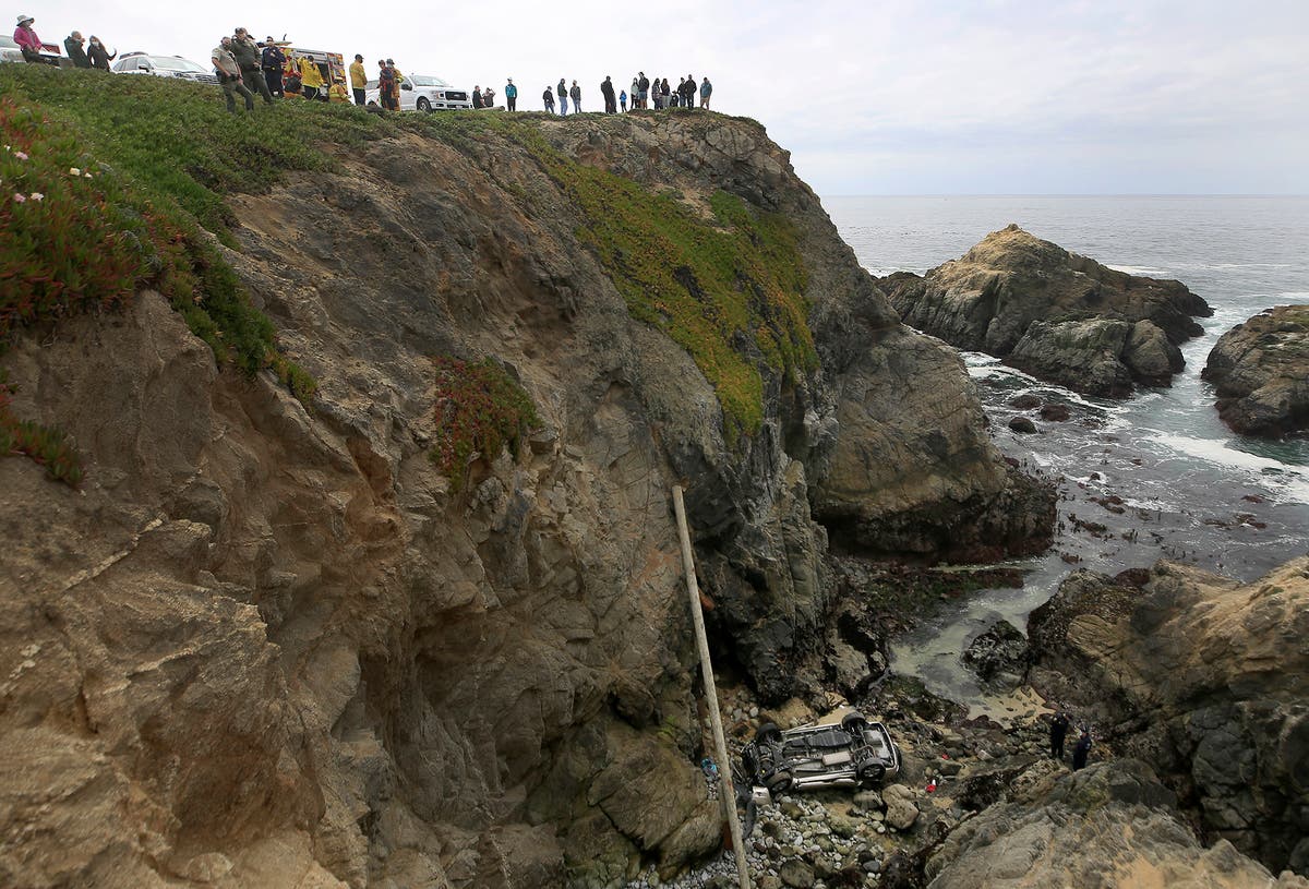 Car that plunged off California cliff drove through large parking lot ...