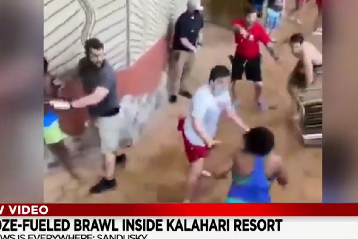 Two arrested for sparking mass brawl at water park over queue jumping ...