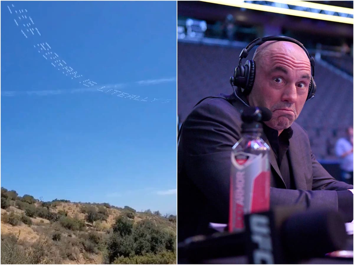 Sky written marriage proposal with sneak attack on Joe Rogan goes viral ...