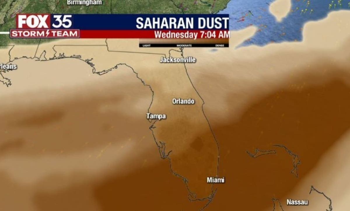 Florida skies to turn orange as dust storm travels over from Sahara ...