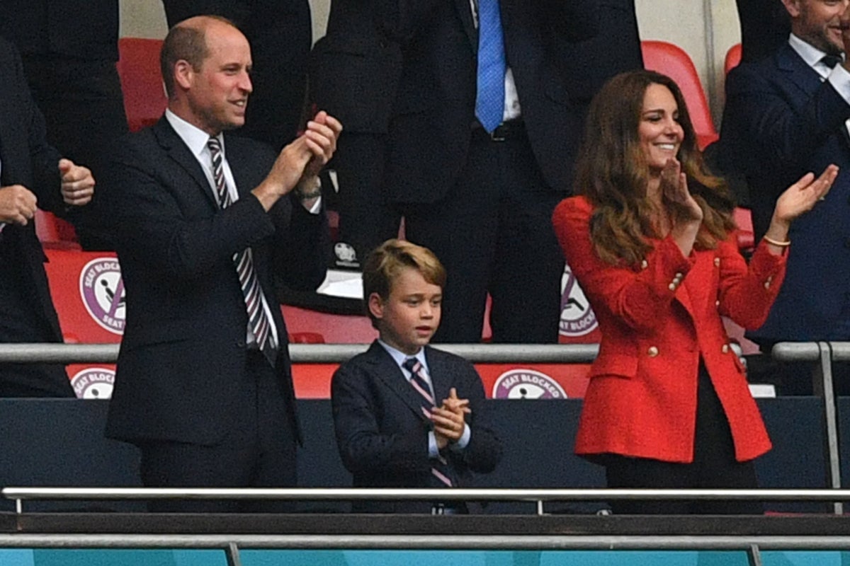 Prince George, 7, wears a suit to attend England football game ...