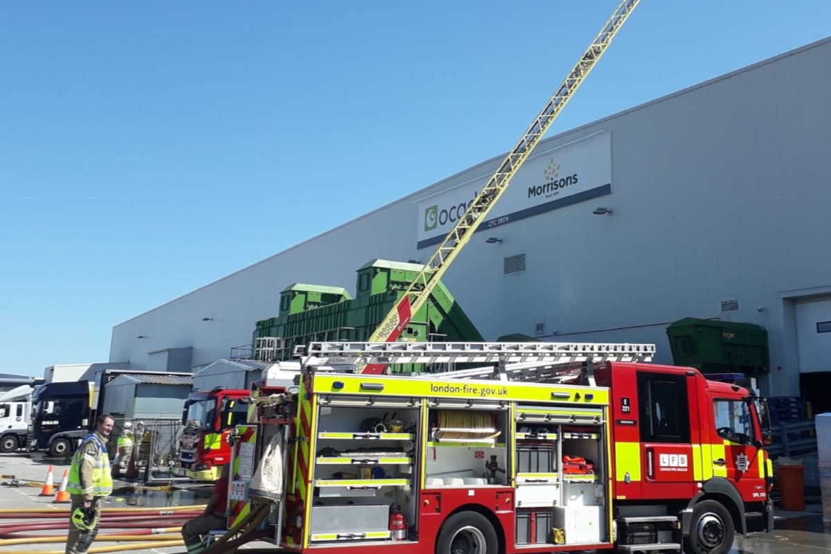 Major fire breaks out at Ocado warehouse after three robots collide ...