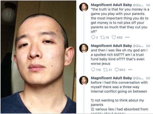 Man says he resents parents for spoiling him with cash in viral Twitter ...