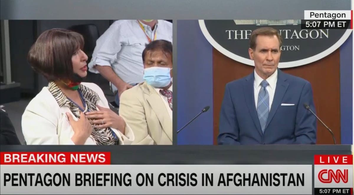 Afghan reporter becomes emotional at Pentagon briefing as she demands ...