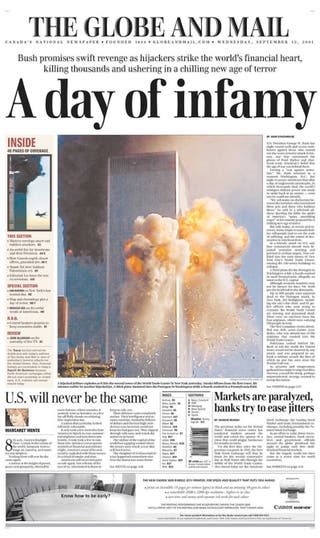 How the world’s newspapers retold the horror of 9/11 on their front ...