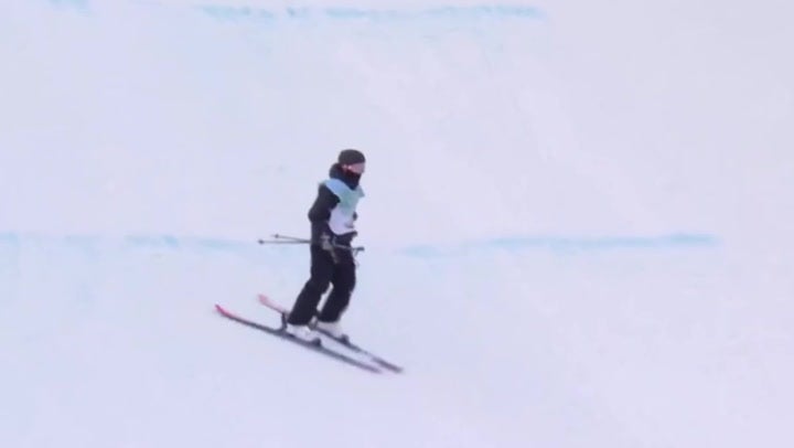 Big Air freeskier has to go back up slope after dropping his wallet ...