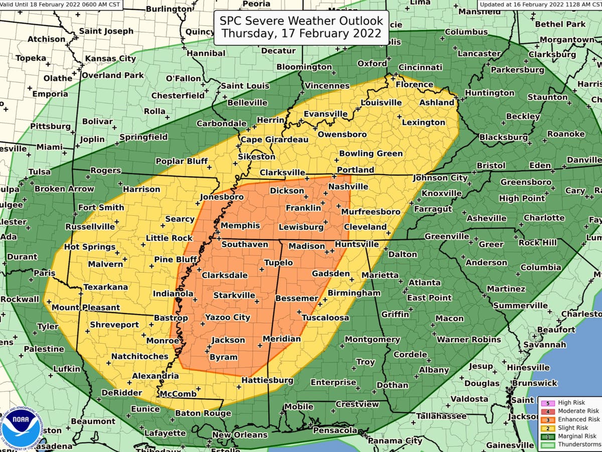 Weather hazard warning across US as major storm moves in | The Independent