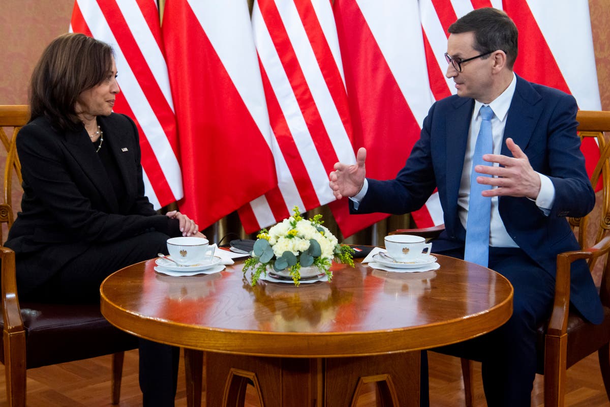 Harris thanks Poland for helping 1 million Ukraine refugees | The ...
