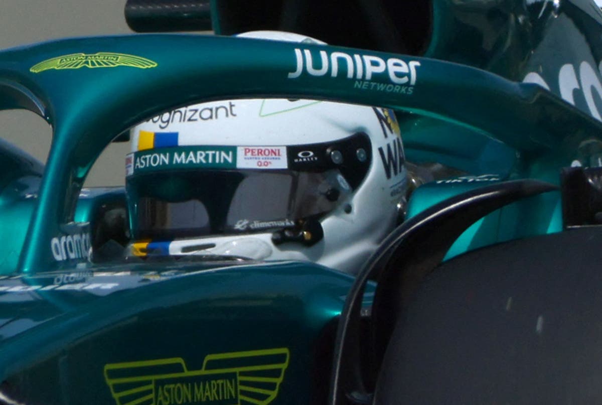 Sebastian Vettel using ‘No War’ helmet in solidarity with Ukraine ...