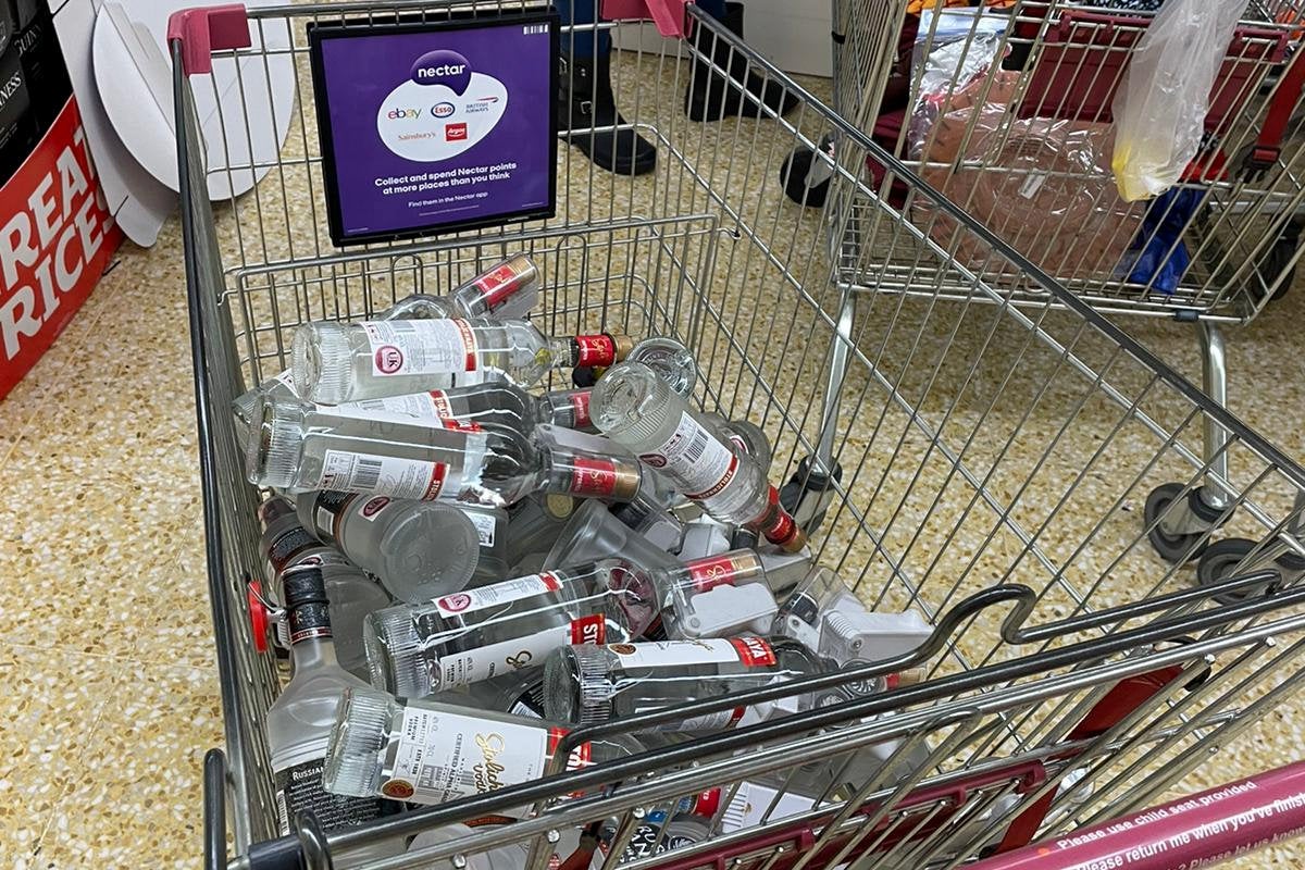 Man arrested after stripping bottles of Russian vodka from Sainsbury’s ...