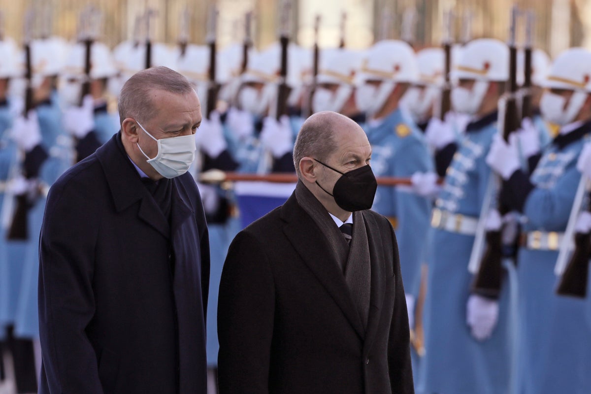 German leader Scholz meets Turkey's Erdogan in Ankara | The Independent