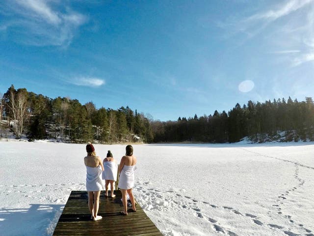 Taking the plunge: Ice swimming and sauna rituals in Finland | The ...