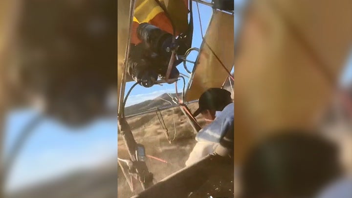 Terrifying hot air balloon crash caught on video in California ...