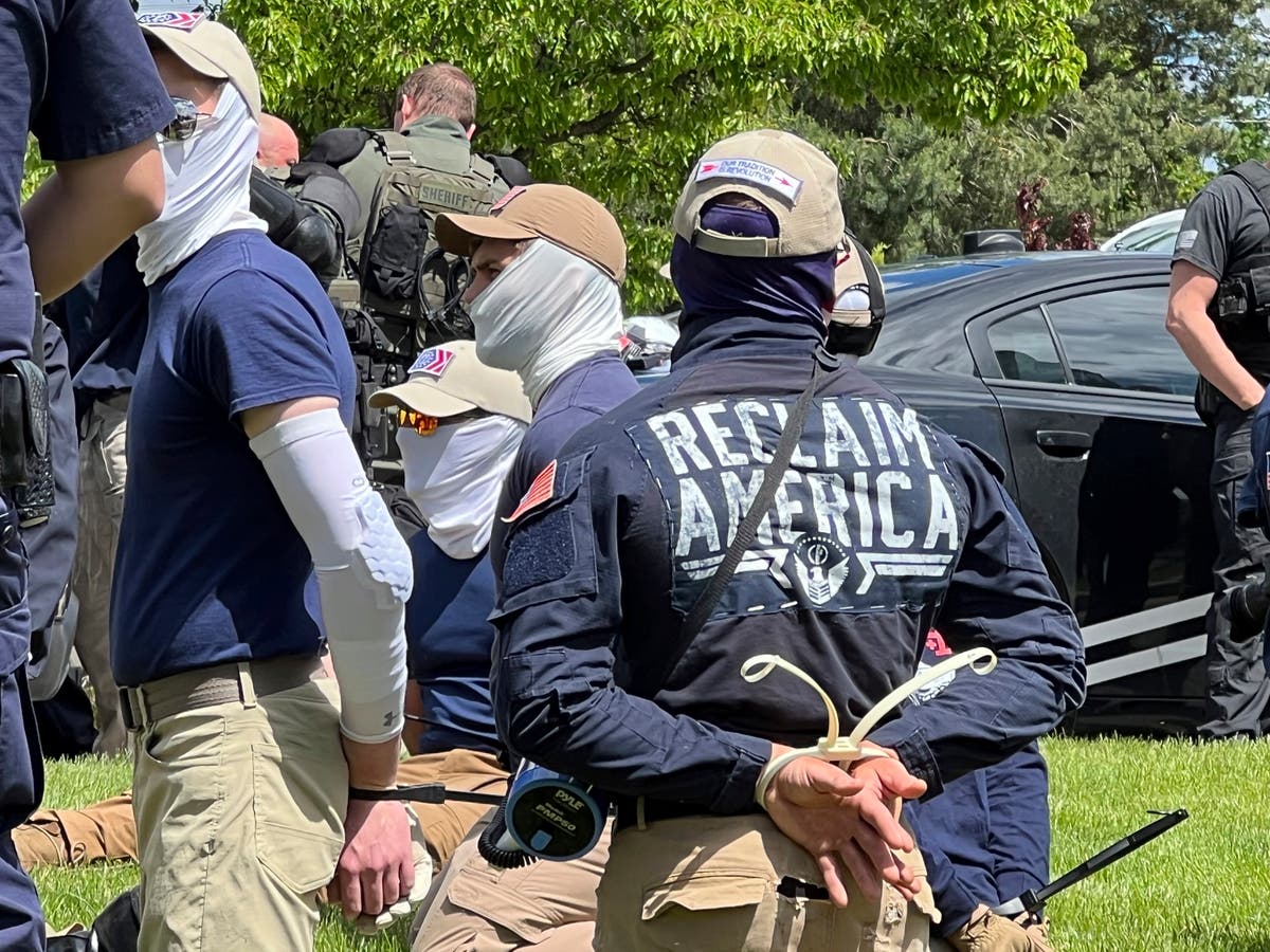 31 Patriot Front Members Arrested Near Idaho Pride Event The Independent