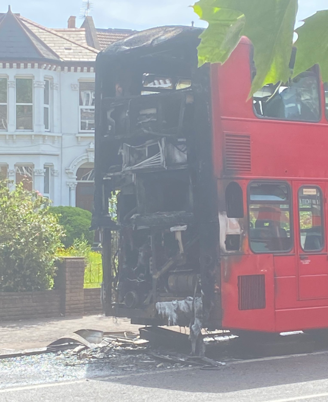 Brixton fire: Bus in flames on south London high street | The Independent