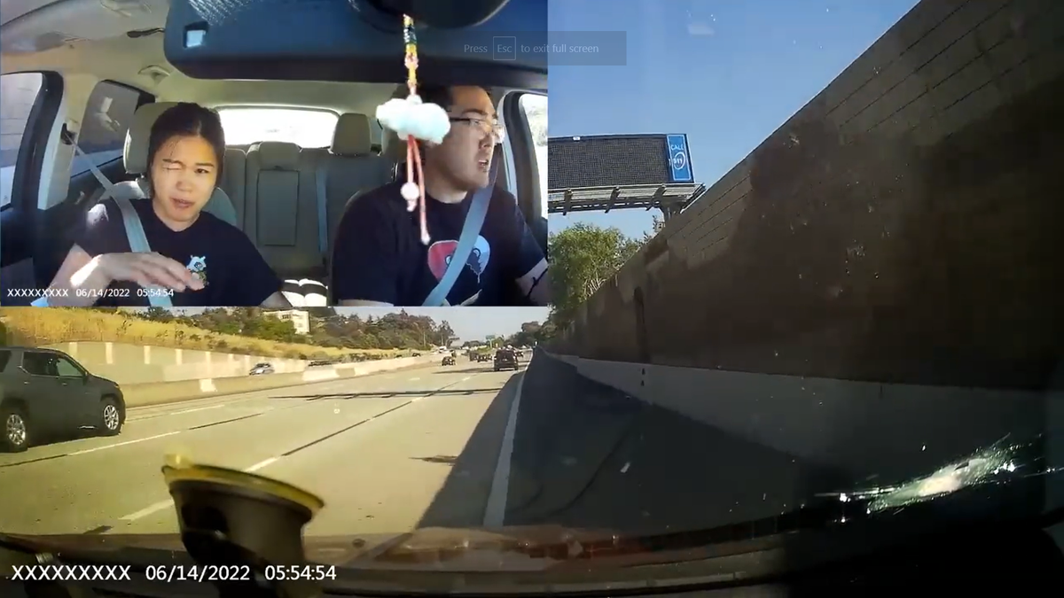 Couple share terrifying video of car being struck by stray bullet ...