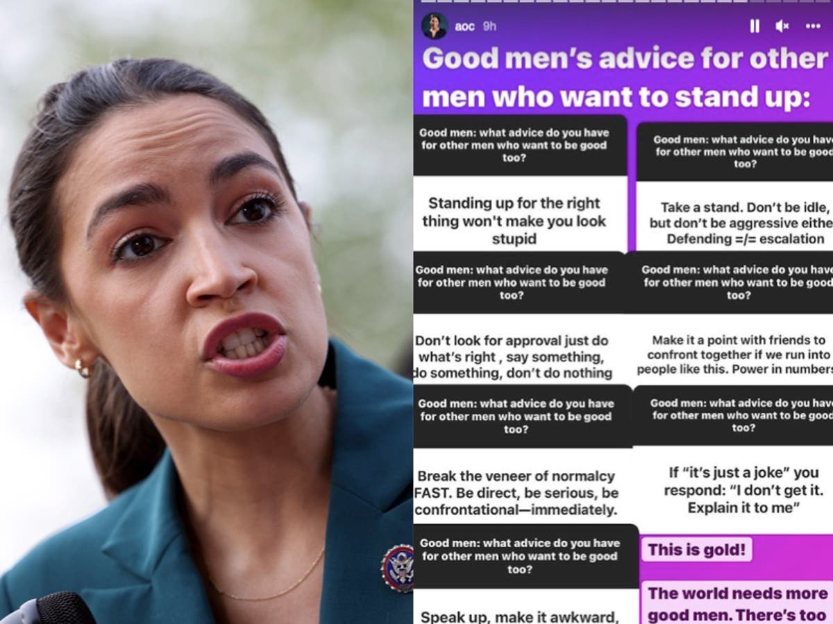 AOC asks ‘good men’ for their advice to men who want to stand up to ...