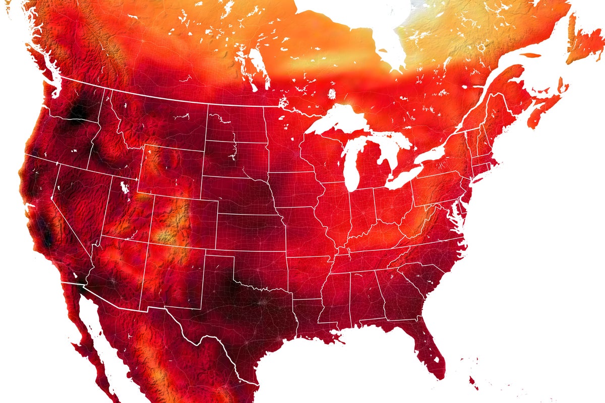 Nasa heat map reveals July’s dangerously high temperatures in US | The ...