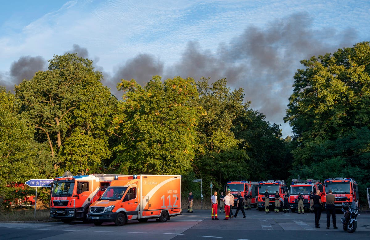 Fire triggered by explosions spreads in Berlin city forest | The ...