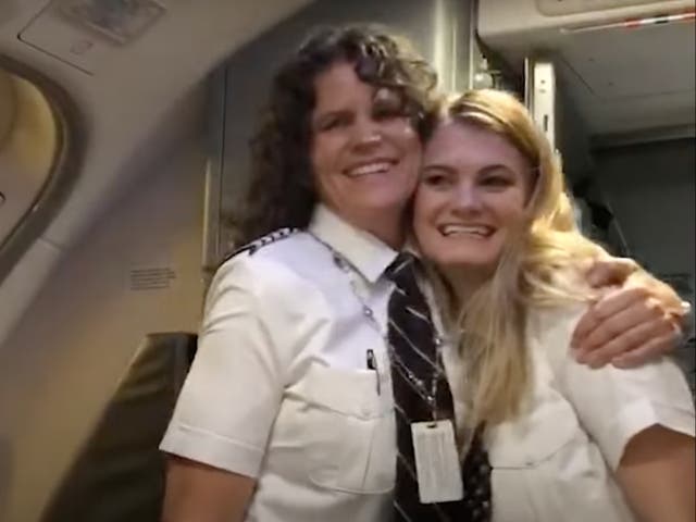 Mother and daughter pilot team take first flight together | The Independent