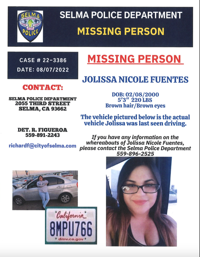 Jolissa Fuentes: Police chief dismisses family claims authorities didn ...