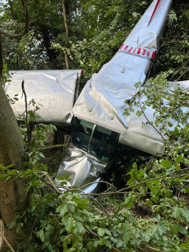 Two passengers ‘miraculously’ survive after light aircraft crashes into ...