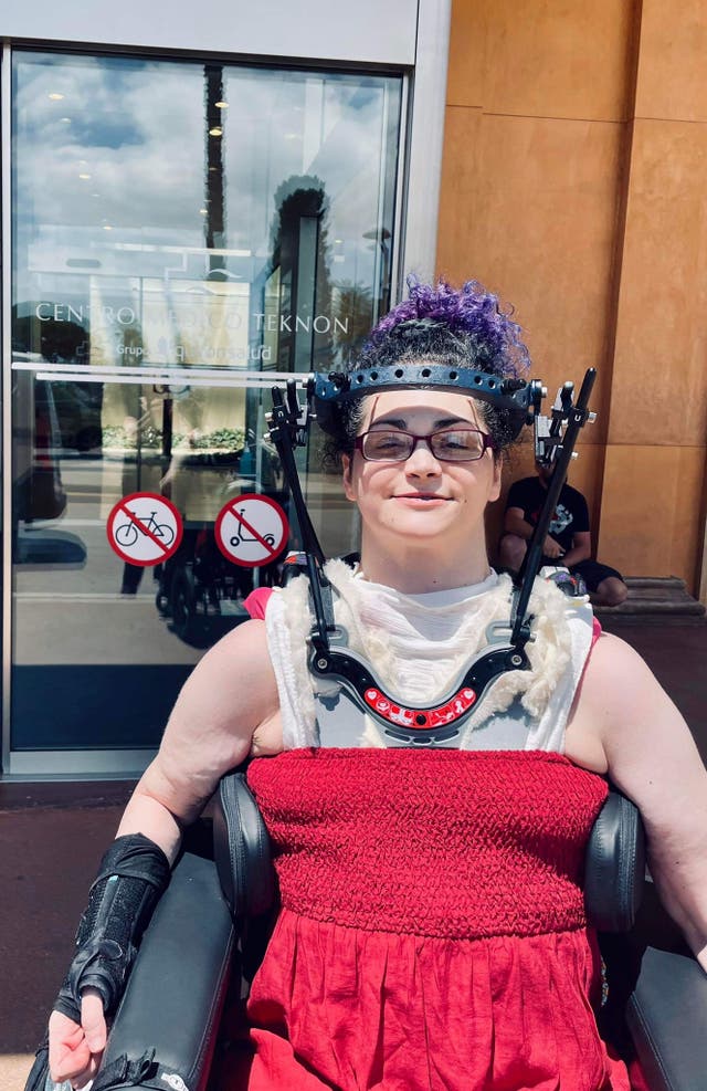 Woman who is only person in world needing full-time metal halo ‘needs £ ...