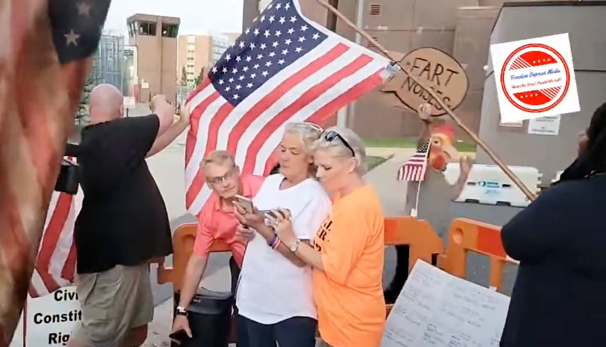 Ashli Babbitt: Protester in chicken mask with ‘fart noises’ sign ...