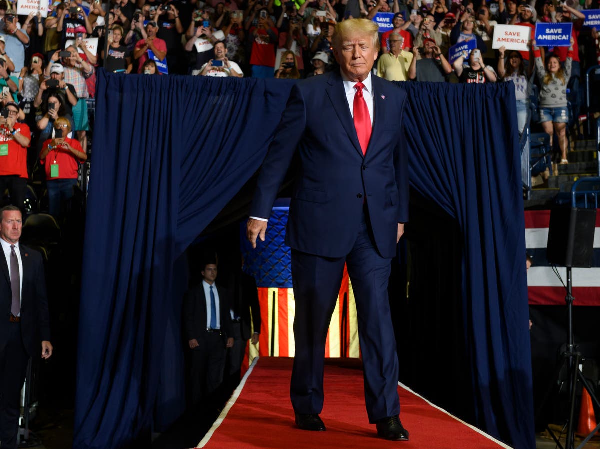 Trump claims CNN changed background to Biden speech from red to pink ...