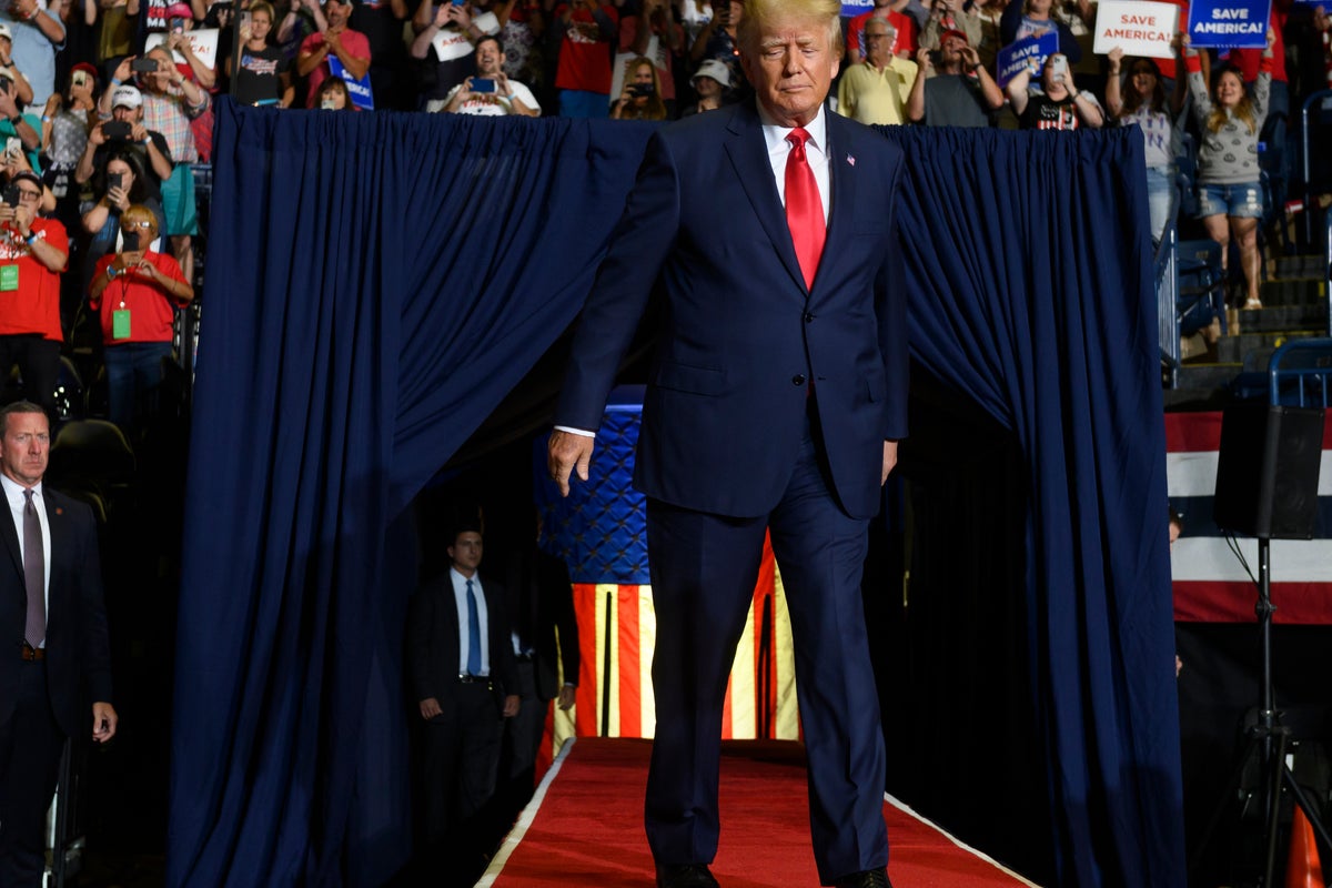 Trump claims CNN changed background to Biden speech from red to pink ...