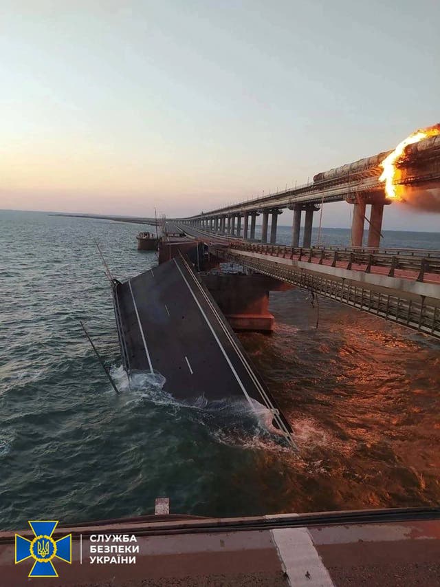 Crimea bridge explosion kills three as Zelensky aide warns blast ‘is ...
